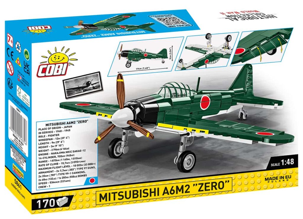 COBI Mitsubishi A6M2 "Zero Sen"1:48 scale #5861 - Military Bricks I ...