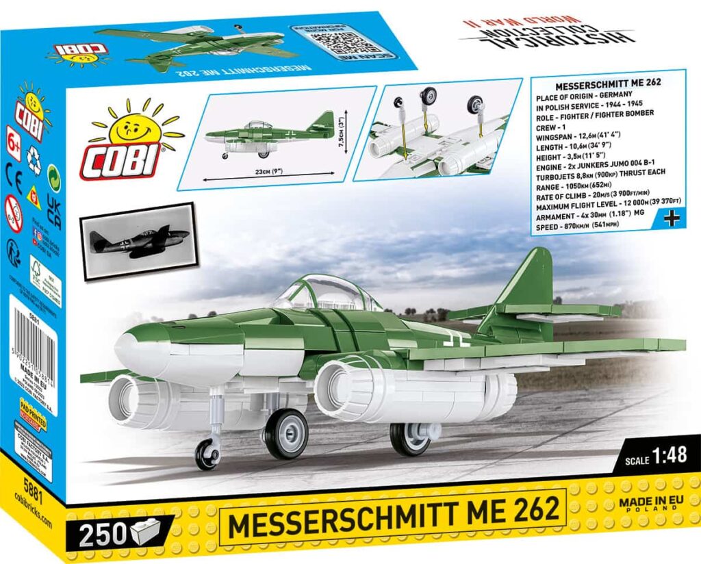 COBI Messersmitt ME 262 1:48 scale #5881 - Military Bricks I Cobi Brand ...