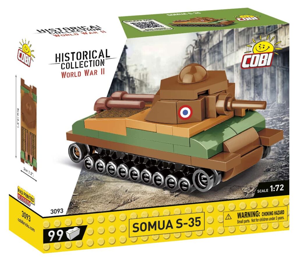 COBI 1:72 Scale Somua S-35 Micro Tank #3093 - Military Bricks I Cobi ...