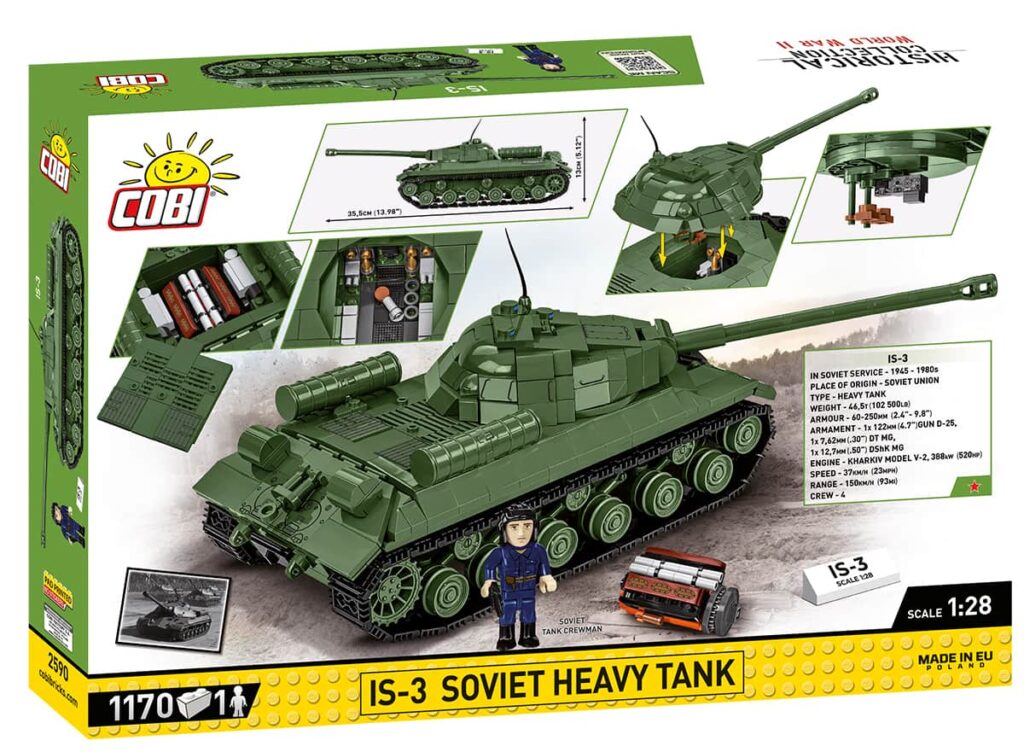 COBI IS-3 Soviet Heavy Tank #2590 - Military Bricks I Cobi Brand ...