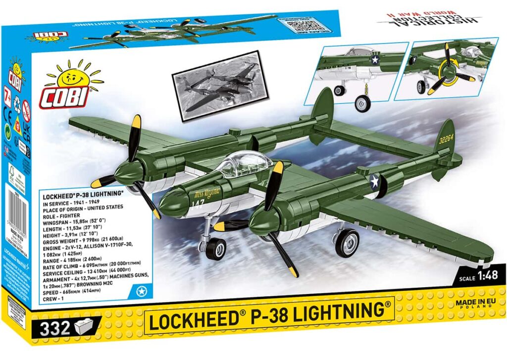 COBI 1:48 Scale Lockheed P-38 Lightning #5882 - Military Bricks I Cobi ...