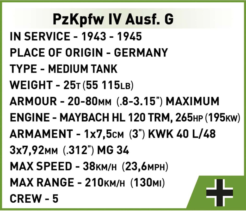 COBI Panzer PZKPFW IV AUSF.G #2592 - Military Bricks I Cobi Brand ...