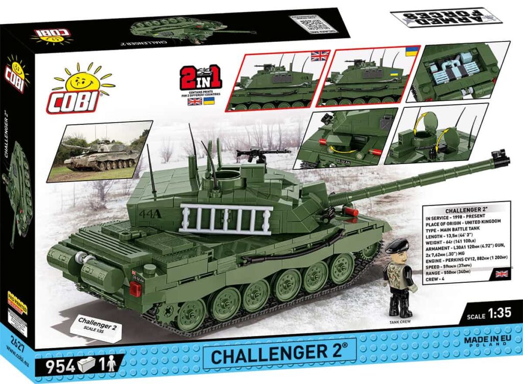 COBI Challenger 2 Tank 2 in 1 Ukraine & UK #2627 - Military Bricks I ...