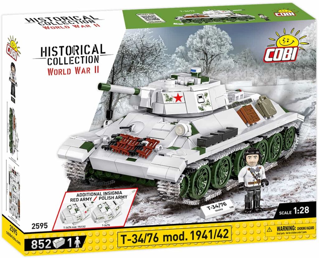 COBI T-34-76 mod 1941/42 2in1 (Polish/Soviet) #2595 - Military Bricks I ...