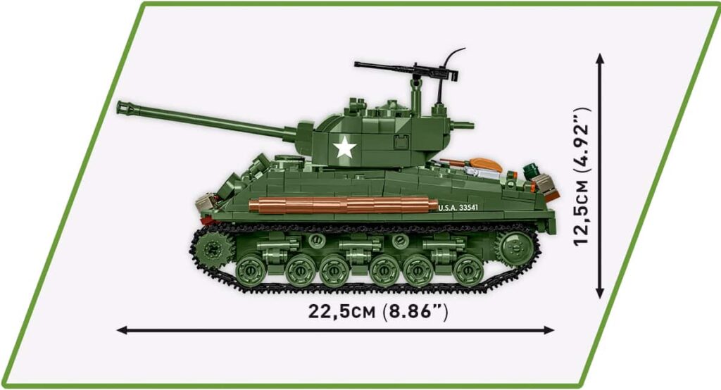 COBI Sherman M4A2E8(76)W Tank #3118 - Military Bricks I Cobi Brand ...