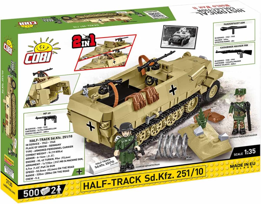 COBI Half Track Sd Kfz 251 10 #3130 - Military Bricks I Cobi Brand ...