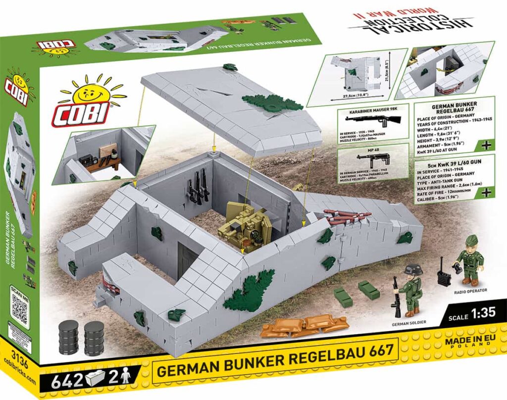 COBI Regelbau 667 German Bunker #3136 - Military Bricks I Cobi Brand ...