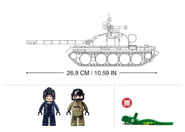 Sluban B1135: 1:35 Chinese Type 59 Main Battle Tank Model - WW2 ...