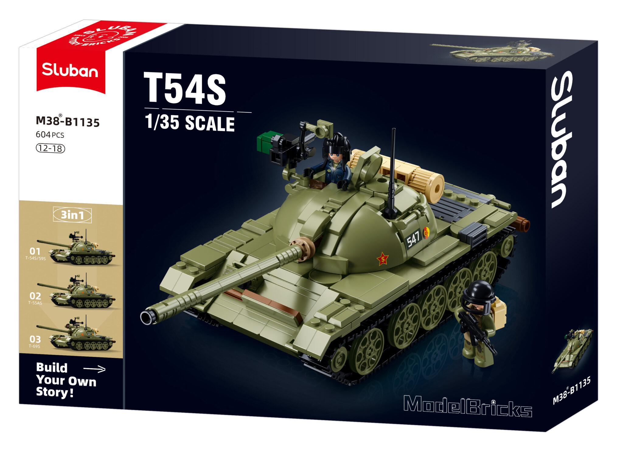Sluban B1135: 1:35 Chinese Type 59 Main Battle Tank Model - WW2 ...