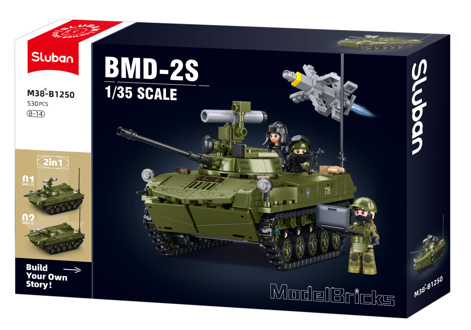 Sluban Soviet BMD-2S Recon Vehicle: 1:35 Scale Modern Conflict Brick ...