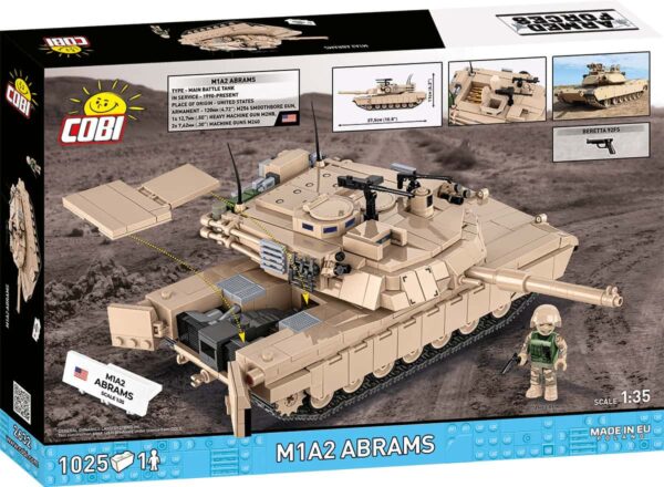 COBI M1A2 Abrams (US) #2632 - 1:35 Scale Modern Tank Building Set ...