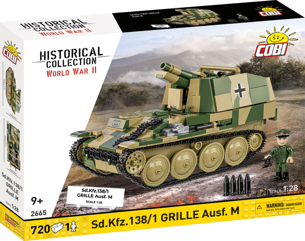COBI Sd.Kfz.138/1 Grille Ausf. M - 1:28 Scale WWII Building Block Set ...