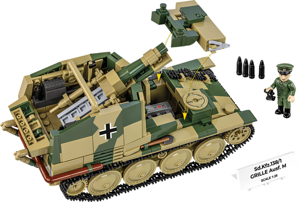 COBI Sd.Kfz.138/1 Grille Ausf. M - 1:28 Scale WWII Building Block Set ...