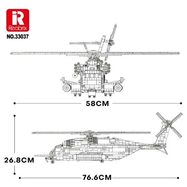 Reobrix CH-53 Sea Stallion Heavy-Lift Transport Helicopter Model - 1:35 ...