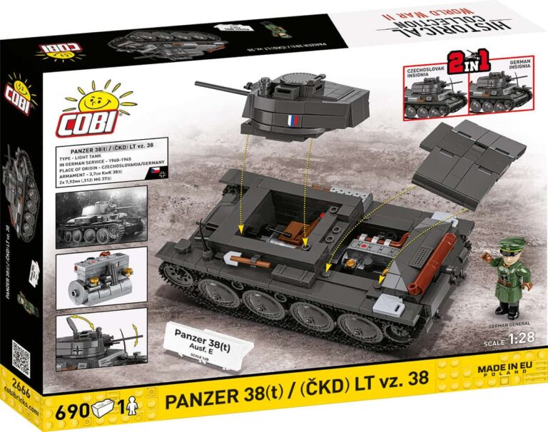 COBI Panzer 38(t) / (ČKD) LT vz. 38 Tank Set | 1:28 Scale WW2 Building ...