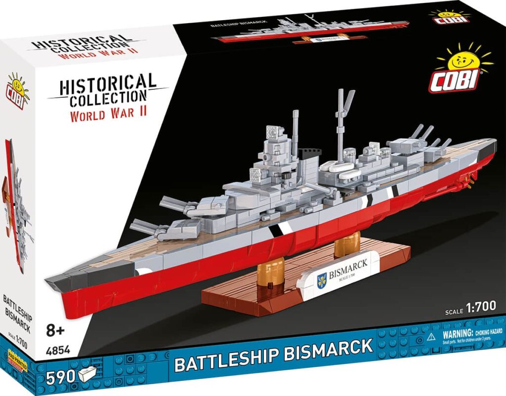 COBI German Battleship Bismarck | 1:700 Scale WWII Naval Model #4854 ...