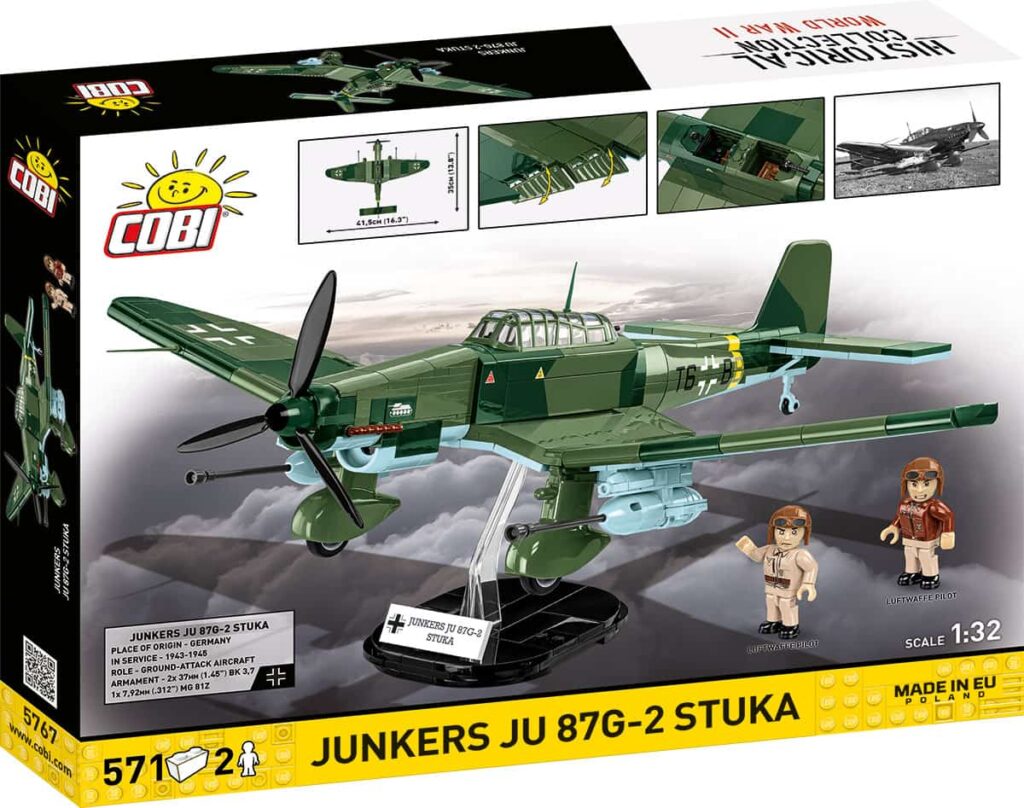COBI Junkers Ju 87G-2 Stuka | 1:32 Scale WW2 Anti-Tank Aircraft Model ...