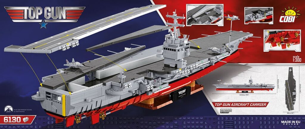 COBI Top Gun Aircraft Carrier USS Enterprise #5922 – 1:300 Scale ...